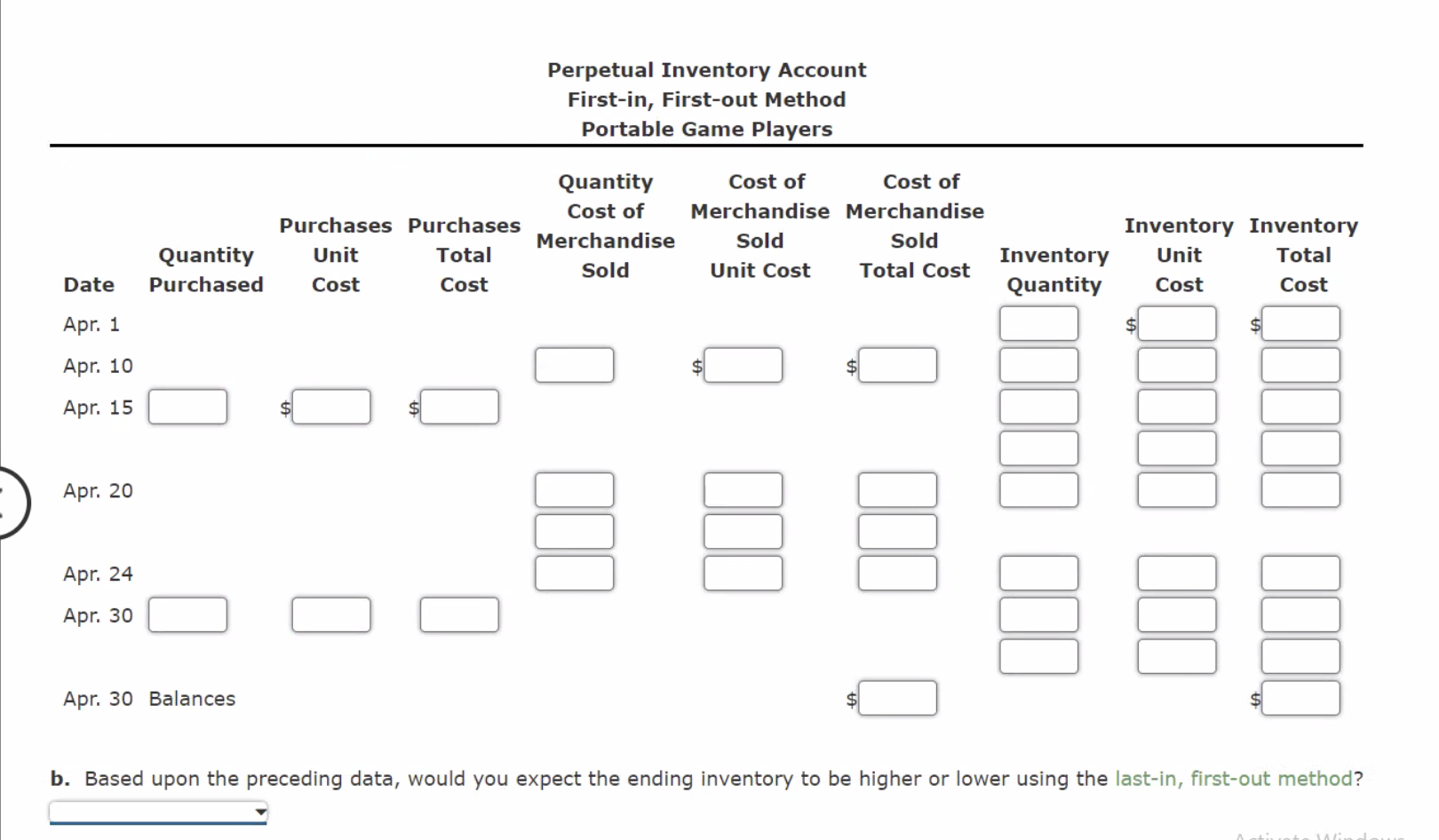 Solved Perpetual Inventory Using FIFO Beginning inventory, | Chegg.com