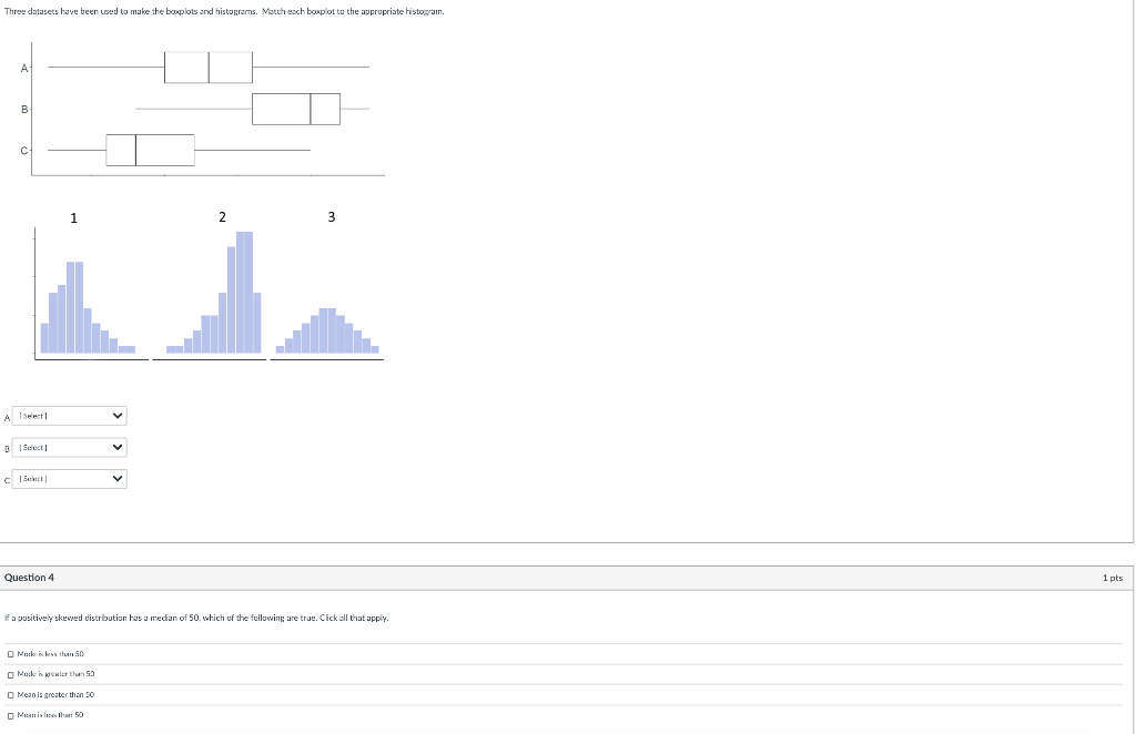 Solved Three datasets have been used to make the boxplots | Chegg.com