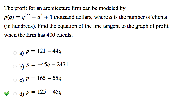 Solved The profit for an architecture firm can be modeled by | Chegg.com