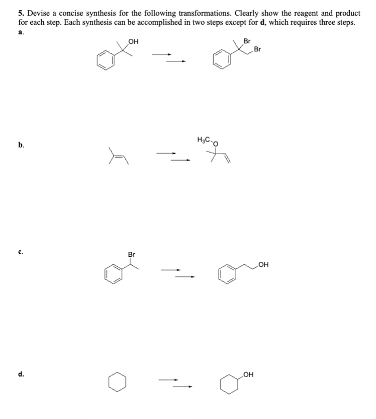 Solved 5. Devise a concise synthesis for the following | Chegg.com