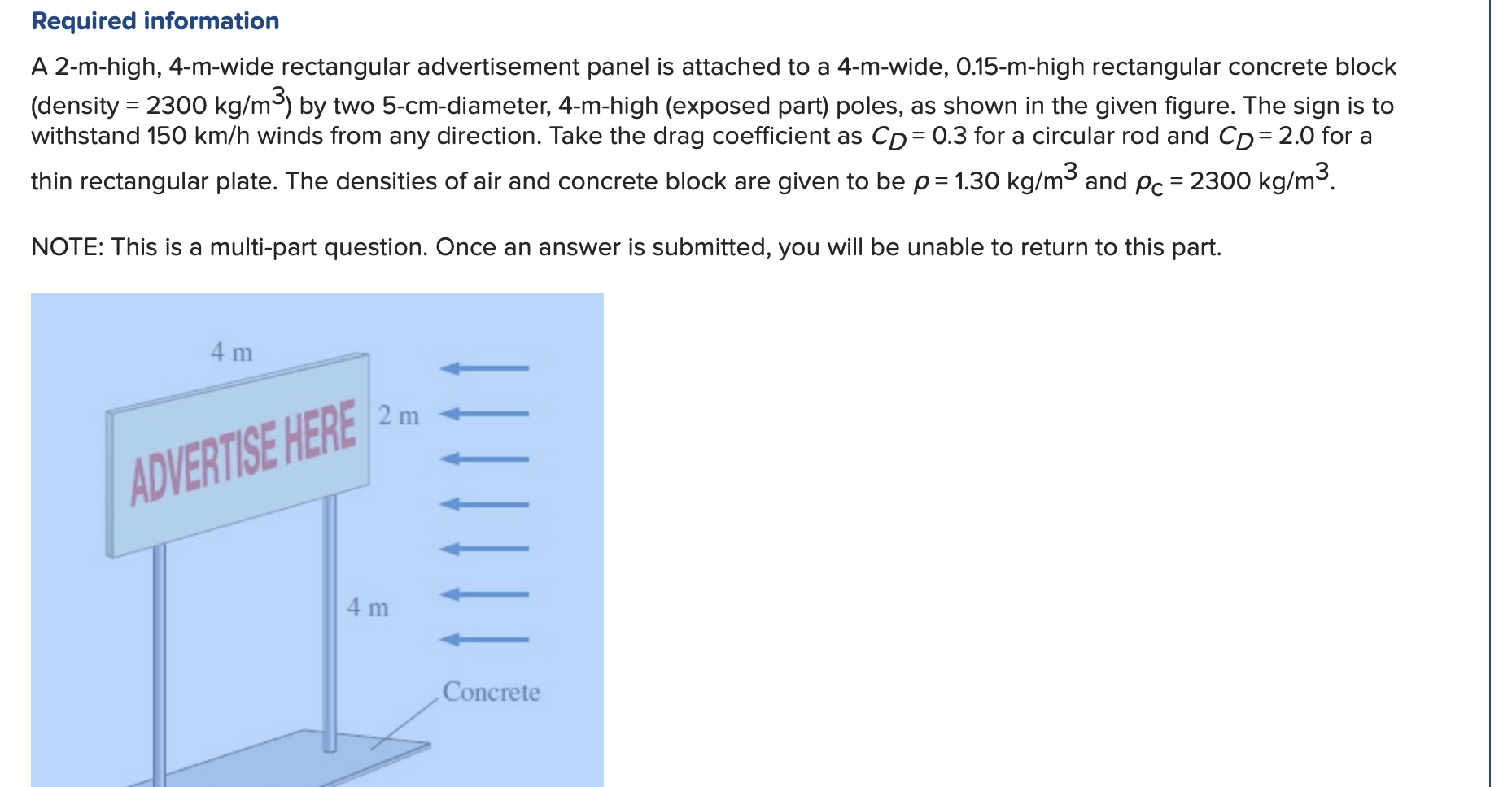 Solved Required information A 2-m-high, 4-m-wide rectangular | Chegg.com