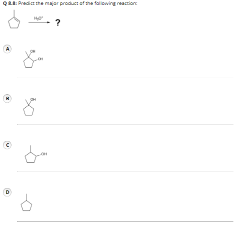 Solved Predict the major product of the following reaction: | Chegg.com