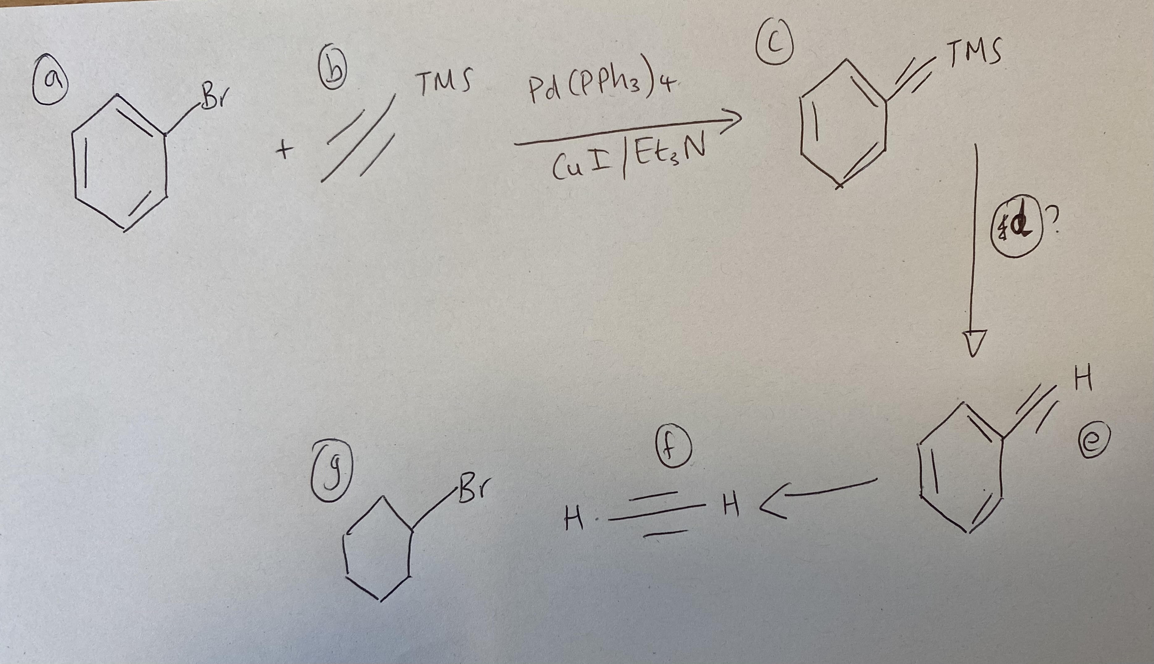 Draw the 1st Intermediate that comes when Pd(PPh3)4 | Chegg.com