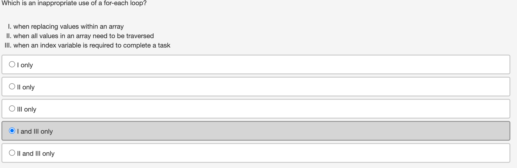Solved In reference to for-each loops, which of the | Chegg.com
