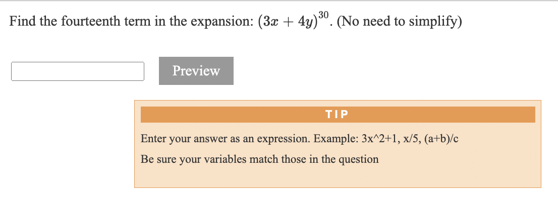 Solved Write the first three terms of the expansion: | Chegg.com