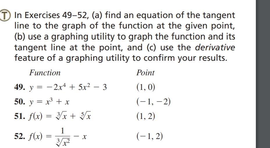 Solved T In Exercises 49-52, (a) find an equation of the | Chegg.com