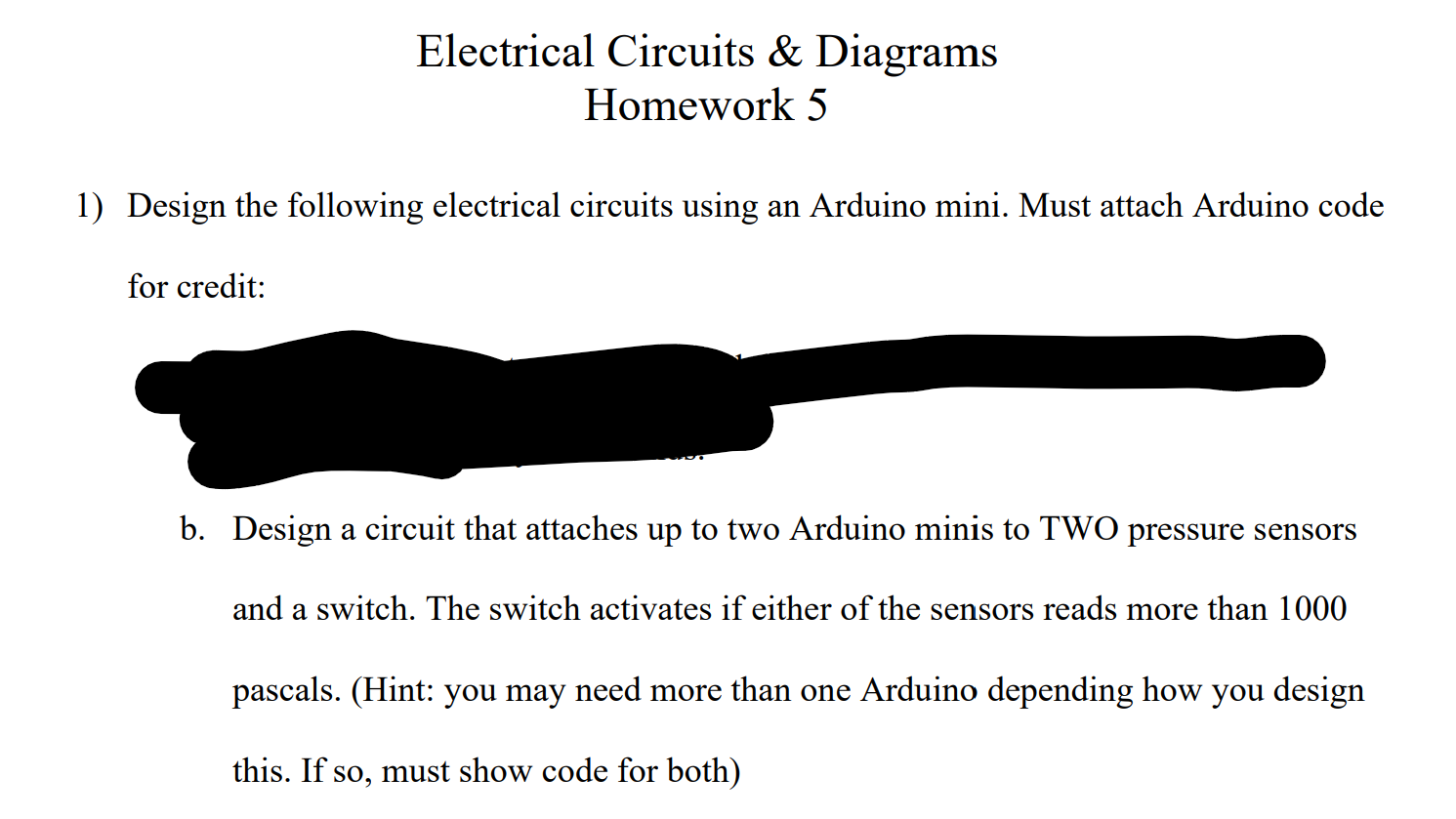 Solved Electrical Circuits & Diagrams Homework 5 1) Design | Chegg.com
