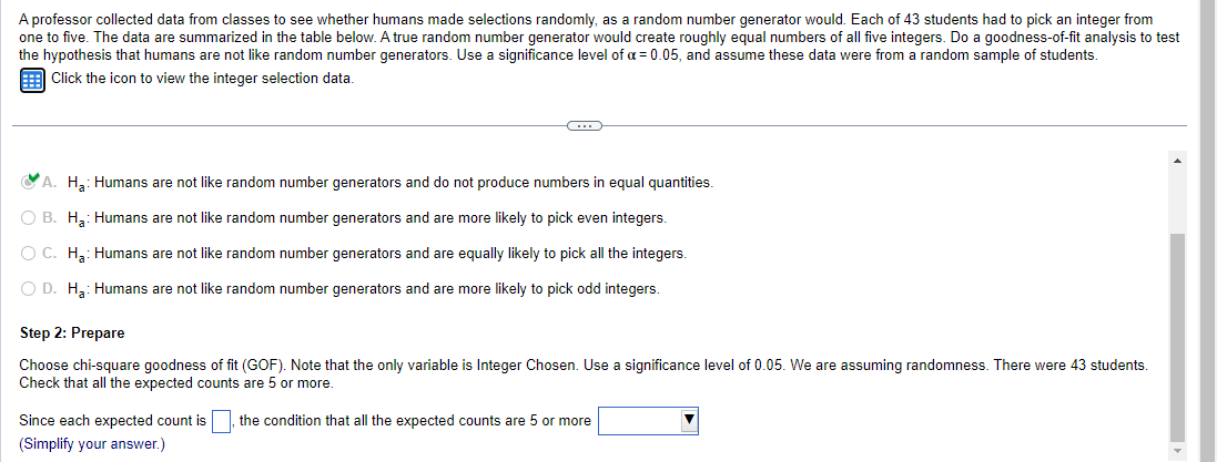 Solved For step 2, the drop-down box options are holds OR | Chegg.com