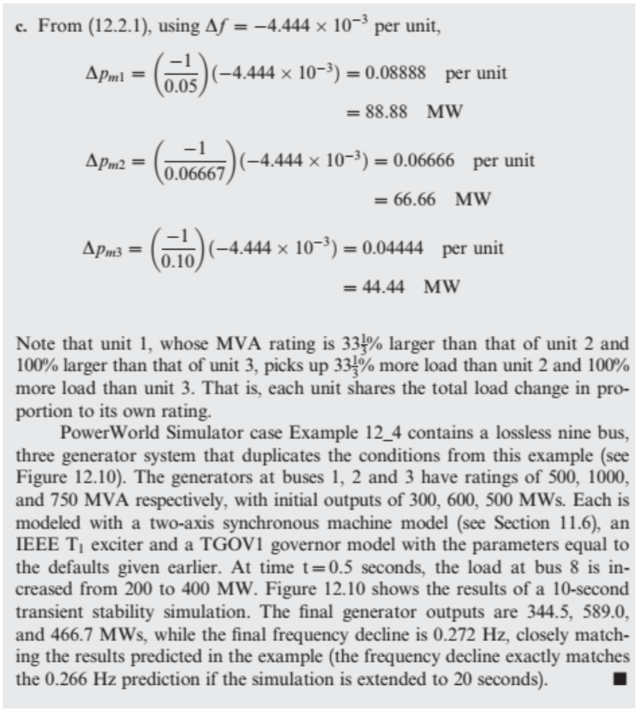 Solved 3. An area of an interconnected 60-Hz power system | Chegg.com