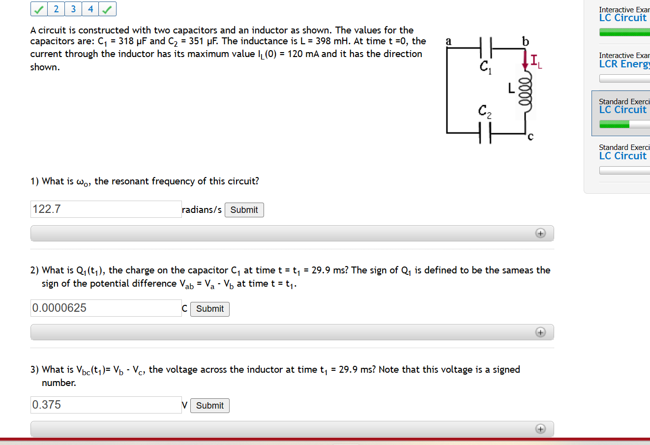 Solved please solve #2 ﻿and #3A circuit is constructed with | Chegg.com