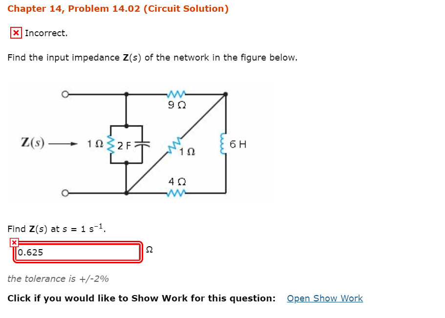 Solved Chapter 14, Problem 14.02 (Circuit Solution) X | Chegg.com