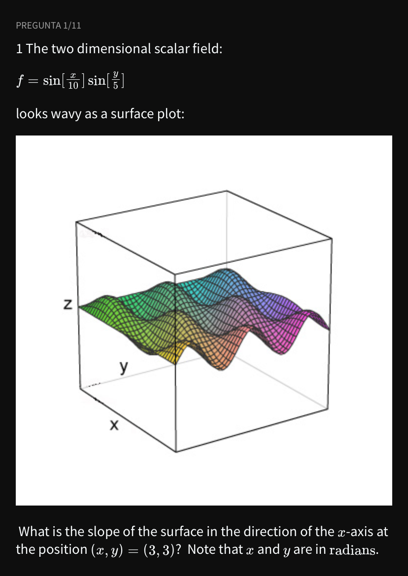 Solved PREGUNTA 1/111 ﻿The two dimensional scalar | Chegg.com