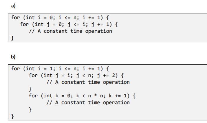 Solved Determine the respective runtime expression 𝑇(𝑛) | Chegg.com