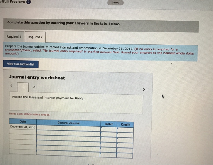 Solved Chapter 15 Pre-Built Problems Help Save &Exit Check | Chegg.com