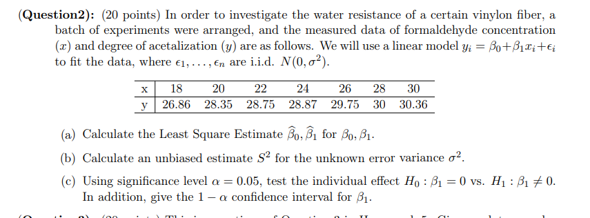 Solved Question2): (20 points) In order to investigate the | Chegg.com
