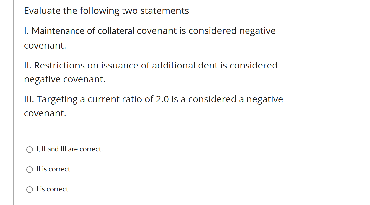 Solved Evaluate the following two statementsI. Maintenance | Chegg.com