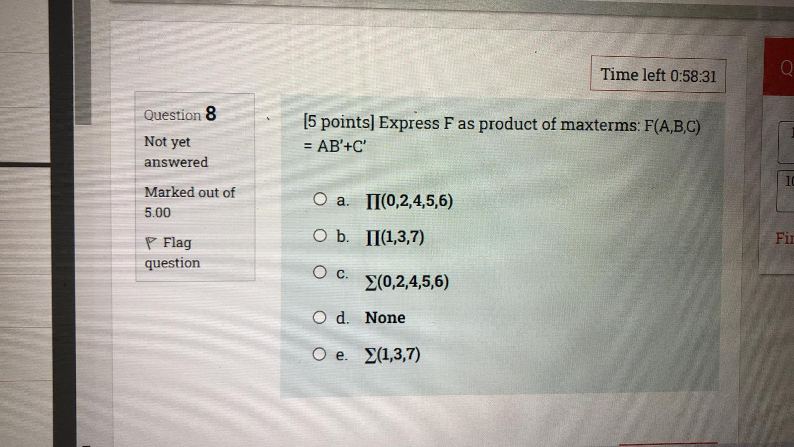 Solved Please I need the choices not the whole written | Chegg.com