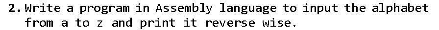 Solved 1. Write a program in assembly language that can read | Chegg.com