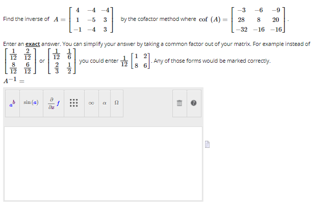 Solved 4 -3 -6 -9 Find the inverse of A= 1 3 by the cofactor | Chegg.com