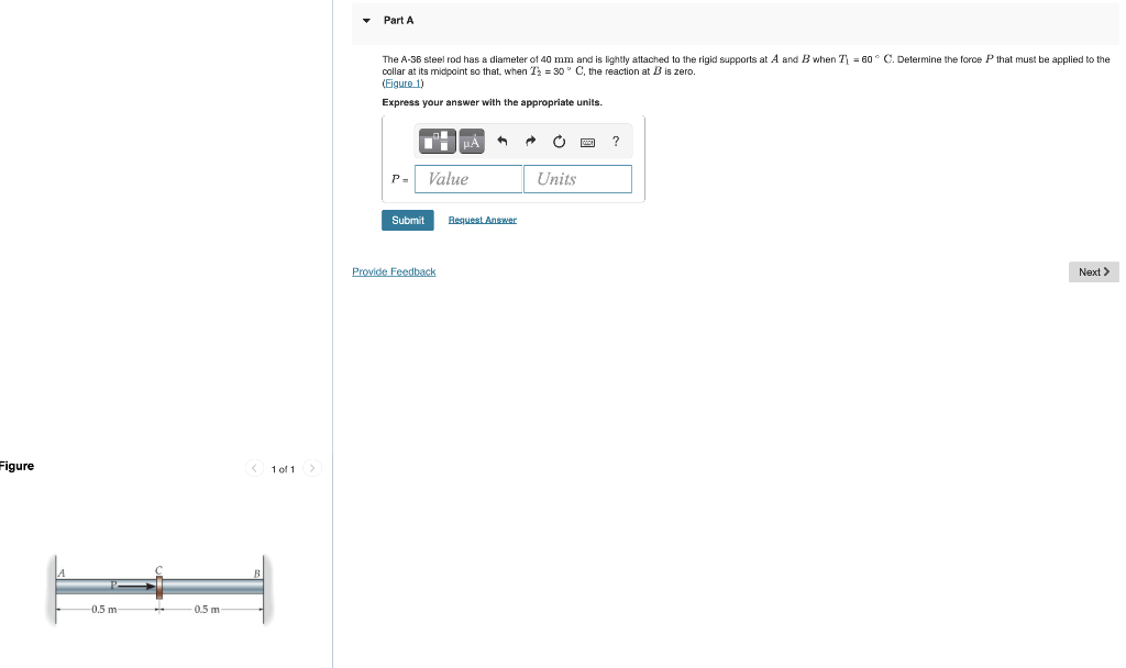 Solved Figure 0.5 m - 0.5 m Part A The A-36 | Chegg.com