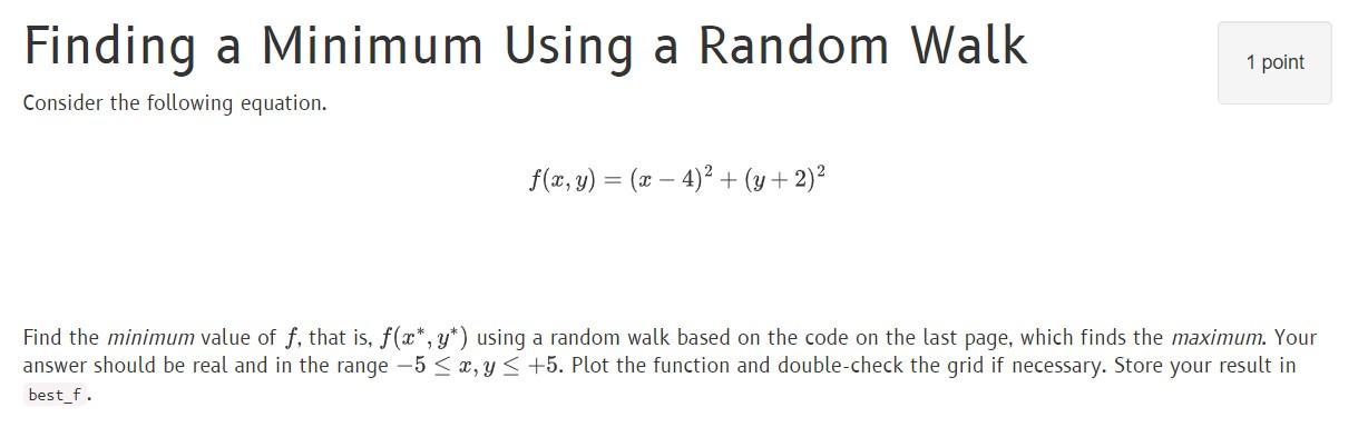 import numpy as np np.random.seed( 101 ) def f( x,y | Chegg.com