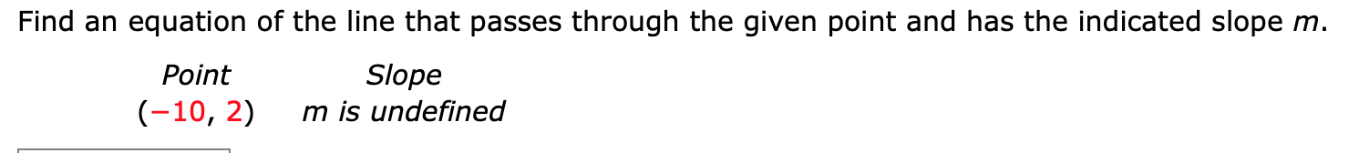 Solved Find an equation of the line that passes through the | Chegg.com