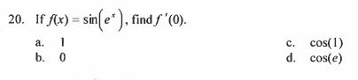 Solved If f(x)=sin(ex), ﻿find | Chegg.com
