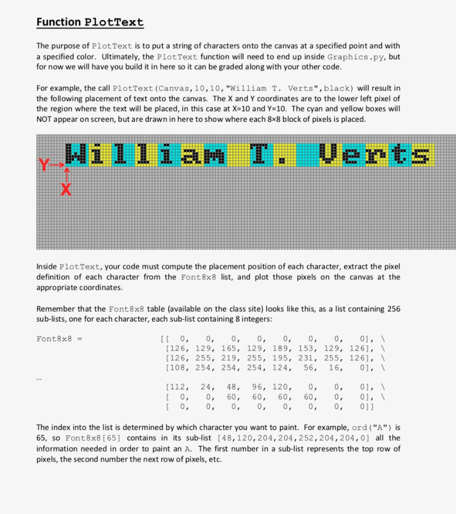 Solved Function PlotText The purpose of Plot Text is to put | Chegg.com
