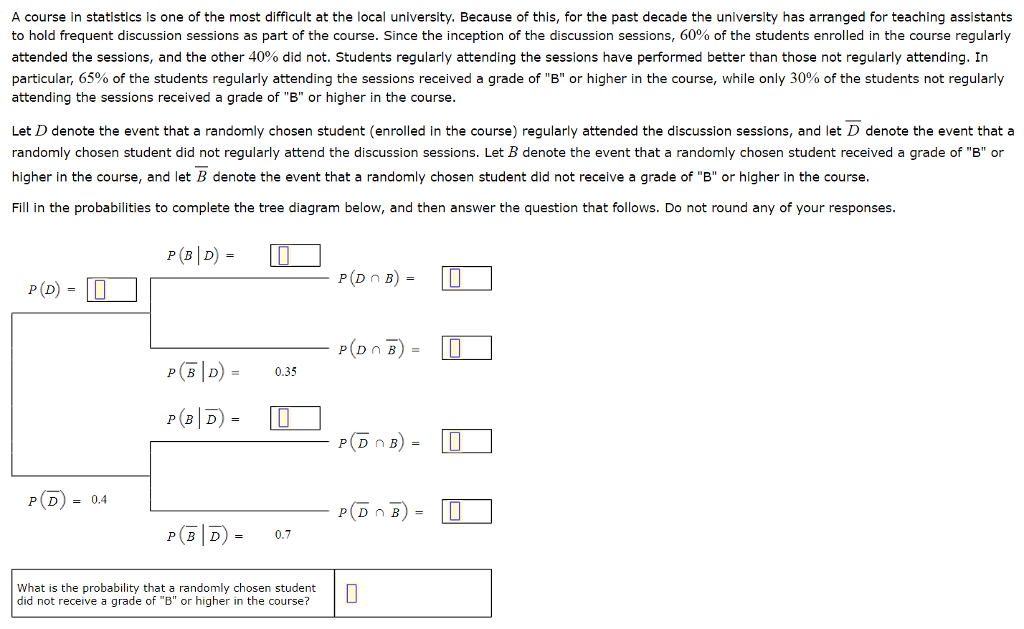 Solved A course in statistics is one of the most difficult | Chegg.com