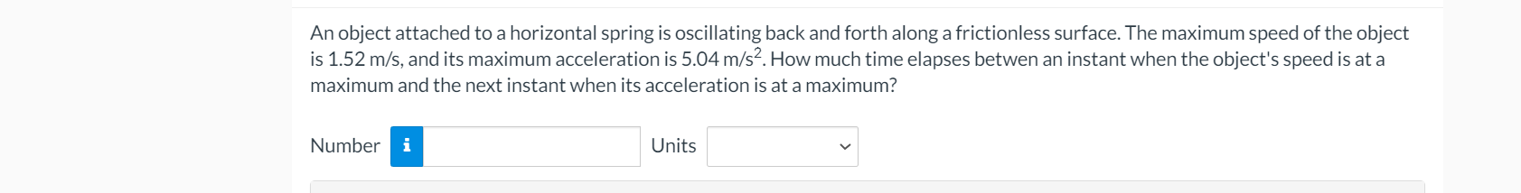 Solved An object attached to a horizontal spring is | Chegg.com