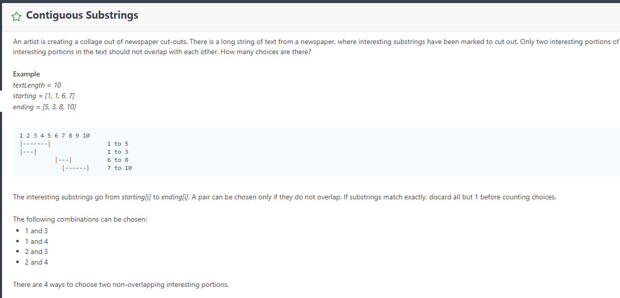 Contiguous Substrings An artist is creating a | Chegg.com