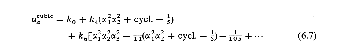 uacubic =k0+k4(α12α22+ cycl. | Chegg.com