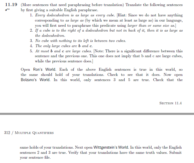 Solved 11.19 (More sentences that need paraphrasing before | Chegg.com