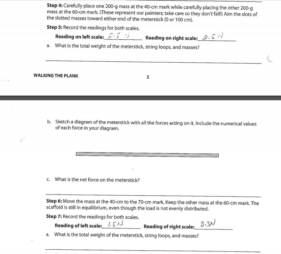 Solved Procedure Step 1: Calibrate both spring scales so | Chegg.com