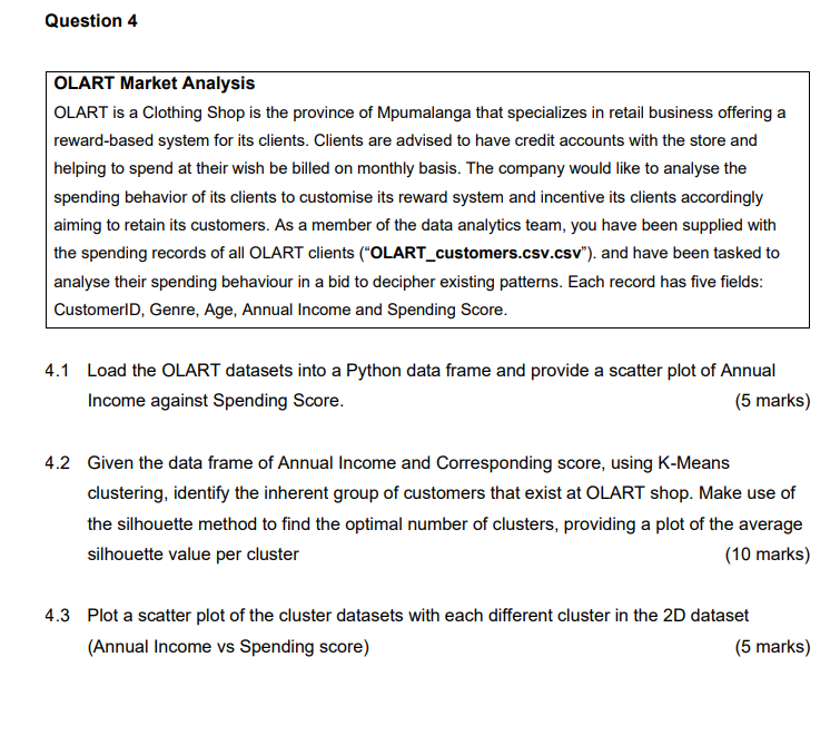 Solved SOLVE THE FOLLOWING USING PYTHON AND MACHINE LEARNING | Chegg.com