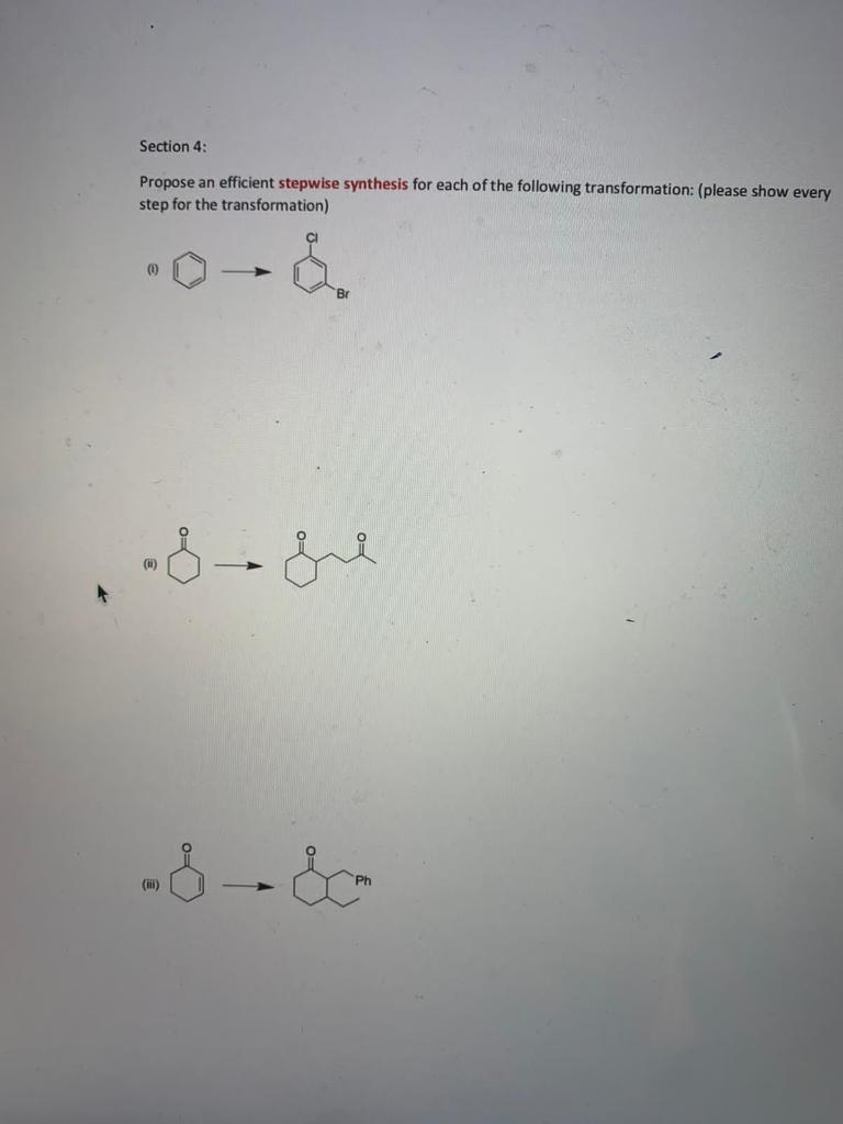 Solved Section 4: Propose an efficient stepwise synthesis | Chegg.com
