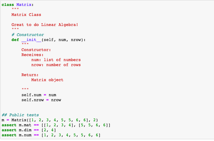 Solved In python create a class called "Matrix". You CANNOT | Chegg.com