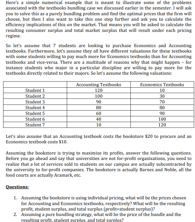Here's a simple numerical example that is meant to | Chegg.com