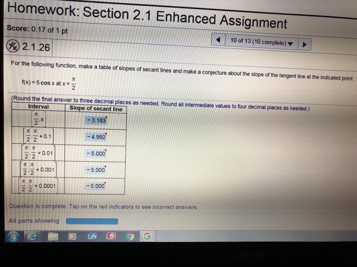 Solved Homework Section 2 1 Enhanced Assignment Score 0 17