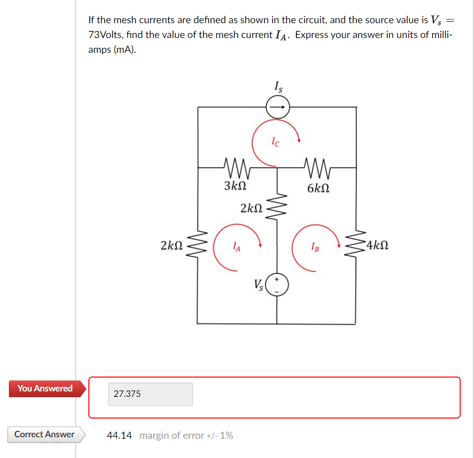 Solved If the mesh currents are defined as shown in the | Chegg.com
