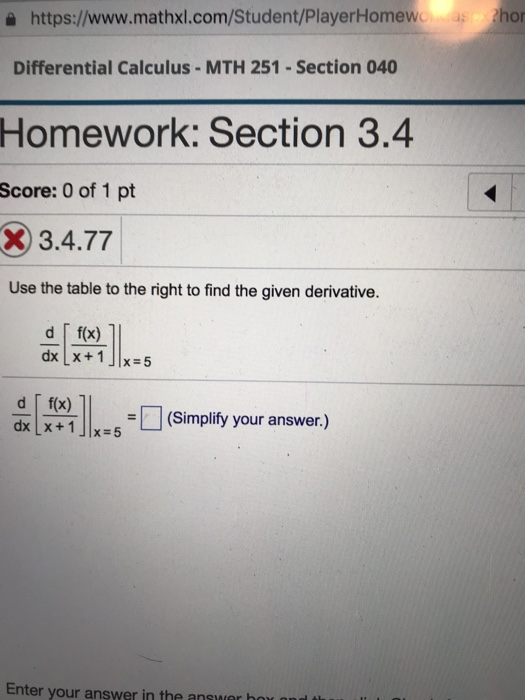 Solved hor 을 https://www.mathxl.com/Student/PlayerHomew. ぷ | Chegg.com