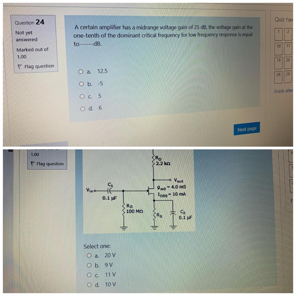 Solved Quiz nav Question 24 Not yet 1 2 A certain amplifier | Chegg.com