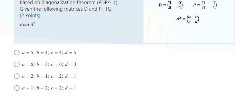Solved D 13 2 P 1 1 Based On Diagonalization Theorem