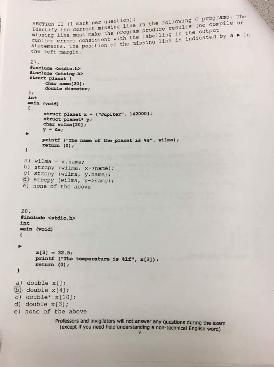 Solved 11. Having made a declaration char a [3][4]={ "ABC", | Chegg.com