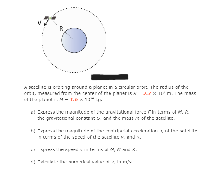 Solved A satellite is orbiting around a planet in a circular | Chegg.com