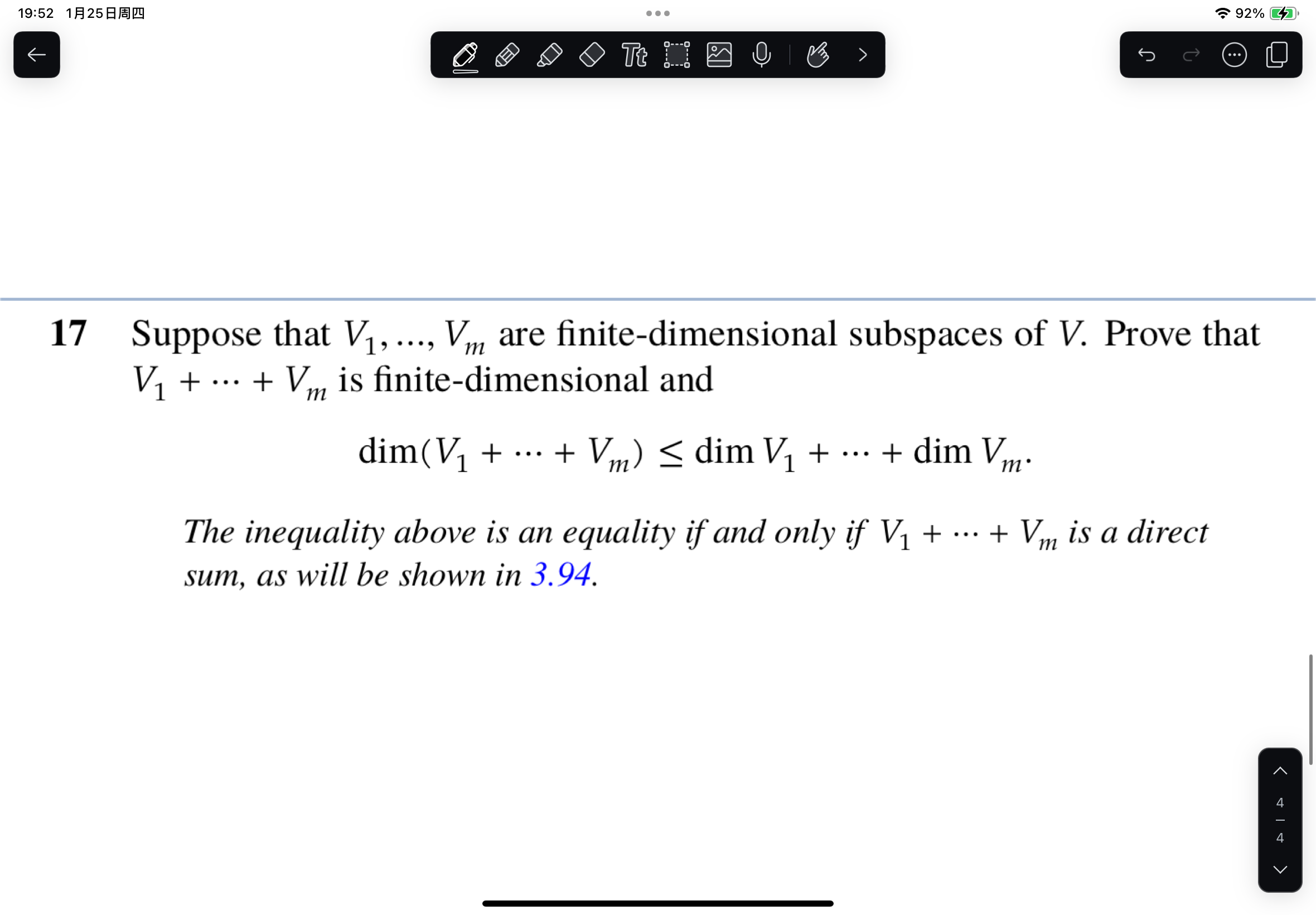 Solved 17 ﻿Suppose that V1,dots,Vm ﻿are finite-dimensional | Chegg.com