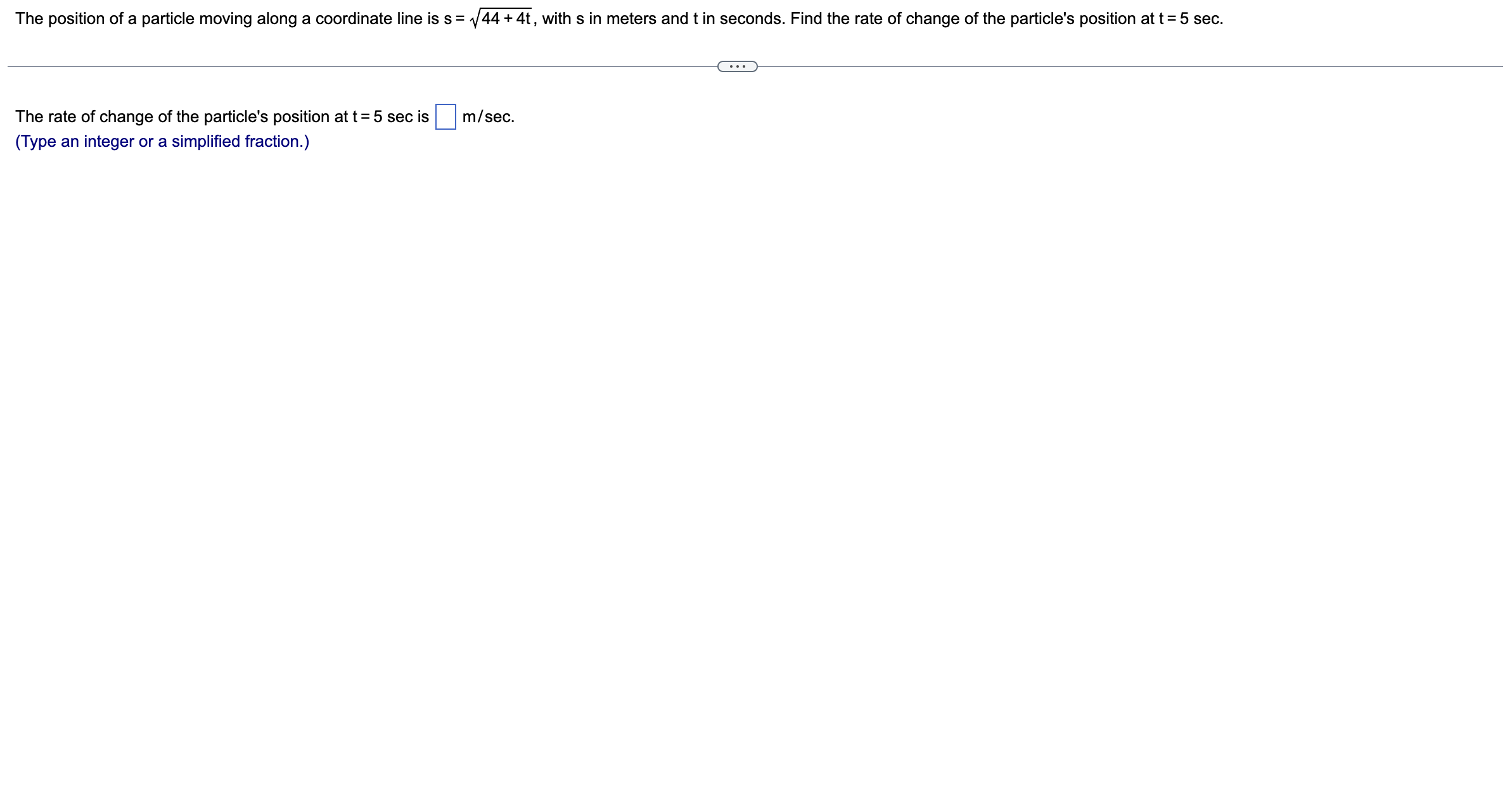 Solved The position of a particle moving along a coordinate | Chegg.com