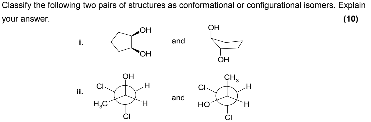 Solved Classify the following two pairs of structures as | Chegg.com