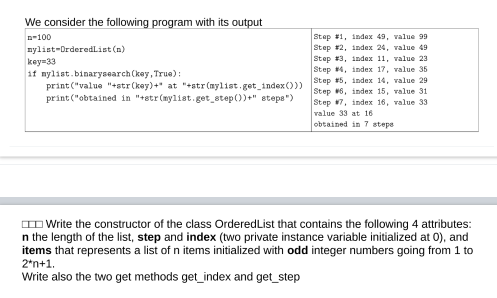 Solved We consider the following program with its output | Chegg.com
