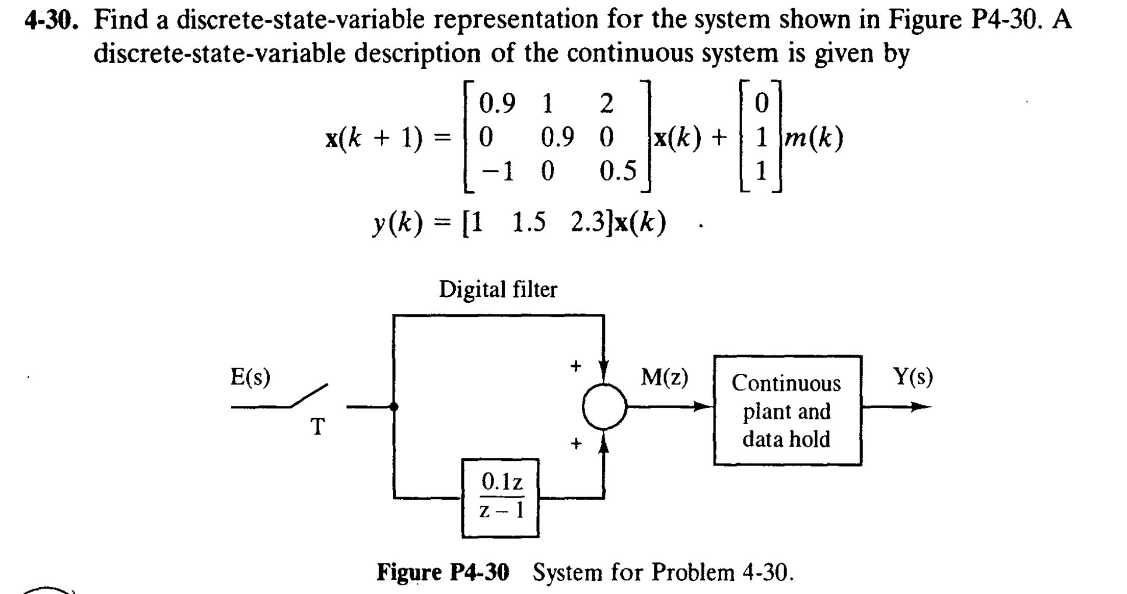 130. Find a discrete-state-variable representation | Chegg.com